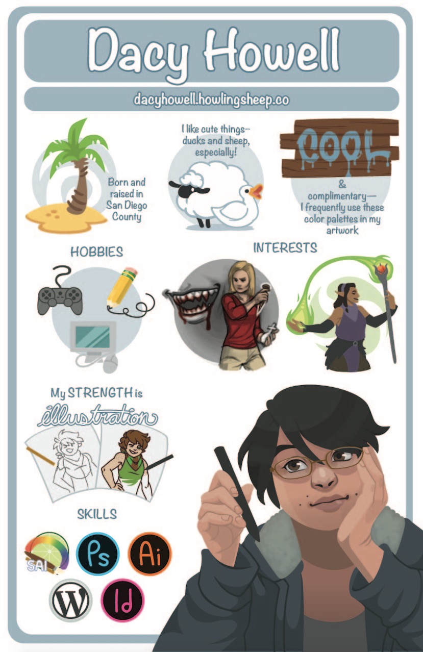 Dacy’s infographic resume – Angela Jones Art