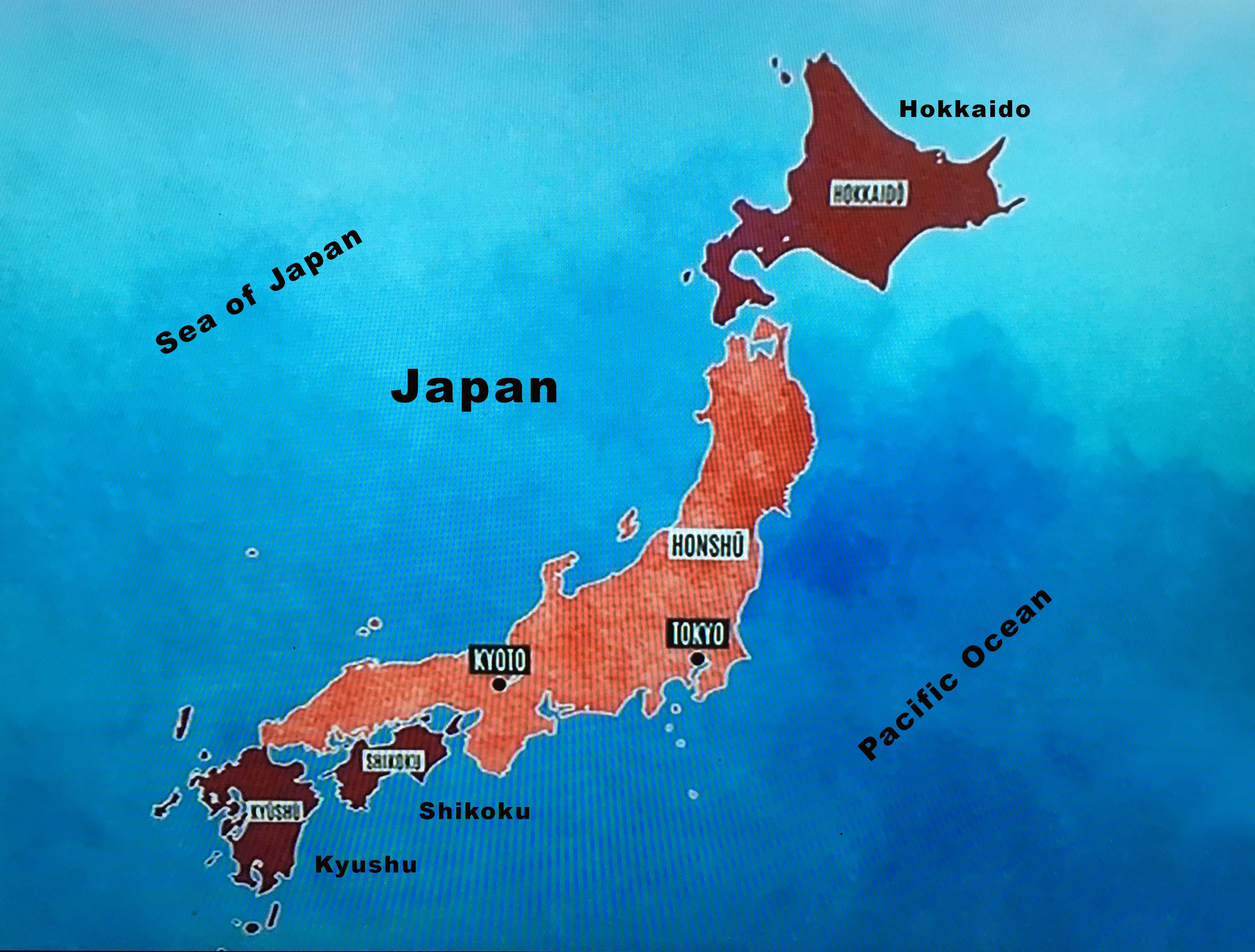 Four Of Japan Islands Map Four Main Islands Of Japan Terrain3D